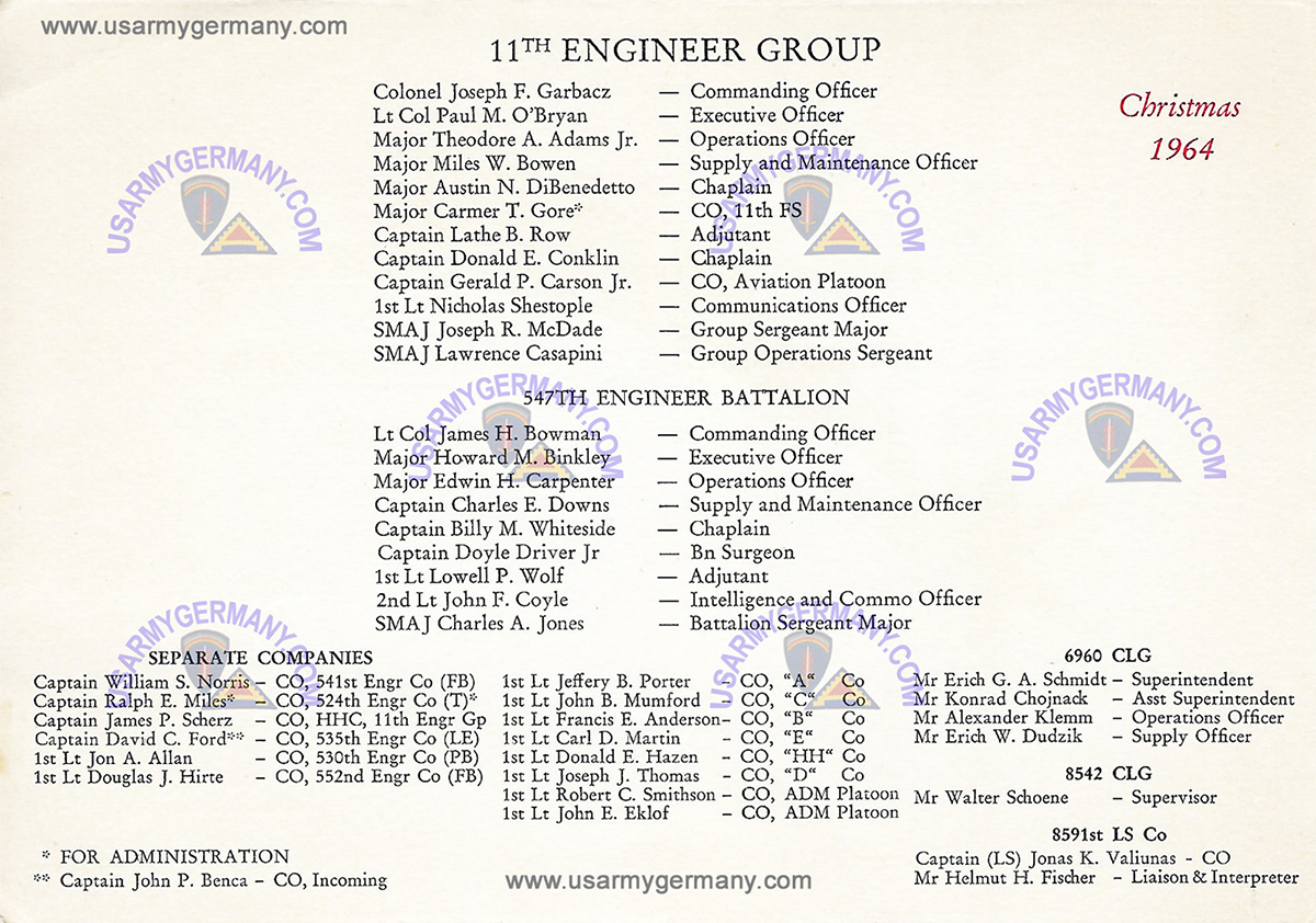 USAREUR Docs - 11h Engineer Group